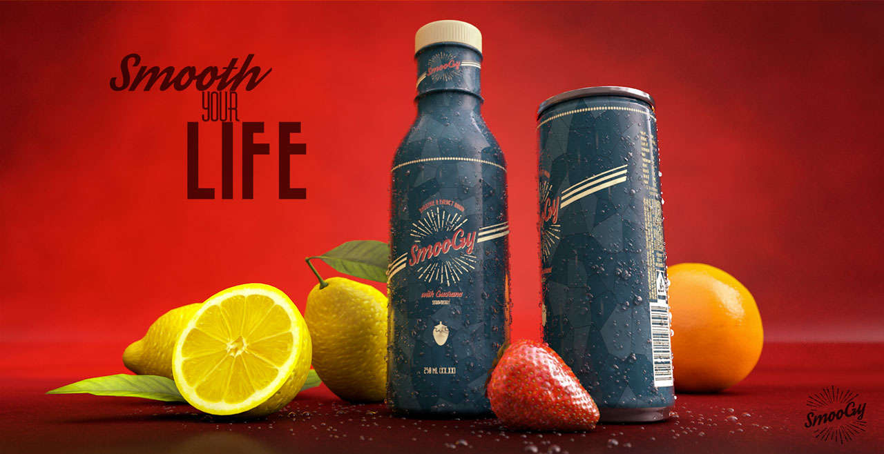 4DM Works - SmooGy | 3d Flasche Produkt Visualisation